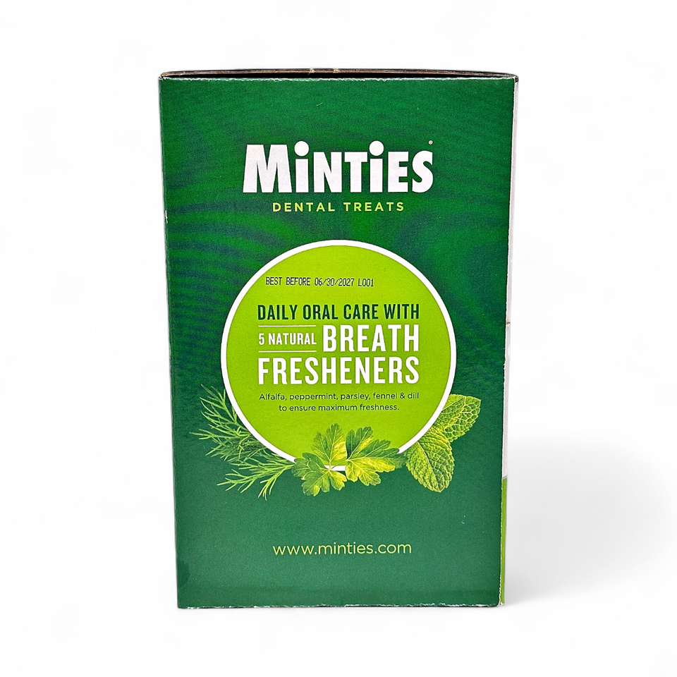 Minties Dental Treats - Clean Teeth and Freshen Breath for All Dog ...