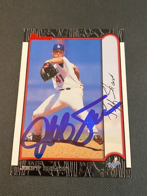 Jeff Shaw Signed 1999 Bowman Card Auto Los Angeles Dodgers Autograph ...