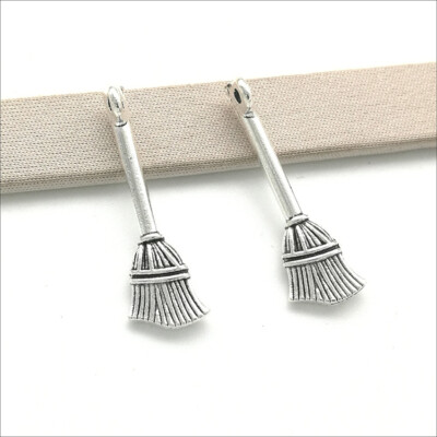 Jewelry DIY broom antique silver charms pendants 29*8mm 10~30pcs | eBay