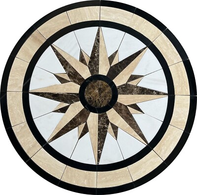 Floor Marble Medallion 24x24 Inch | eBay