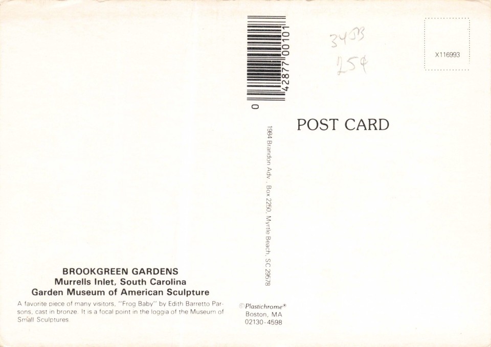 Postcard SC Murrells Inlet Brookgreen Gardens Edith Barretto Parsons ...