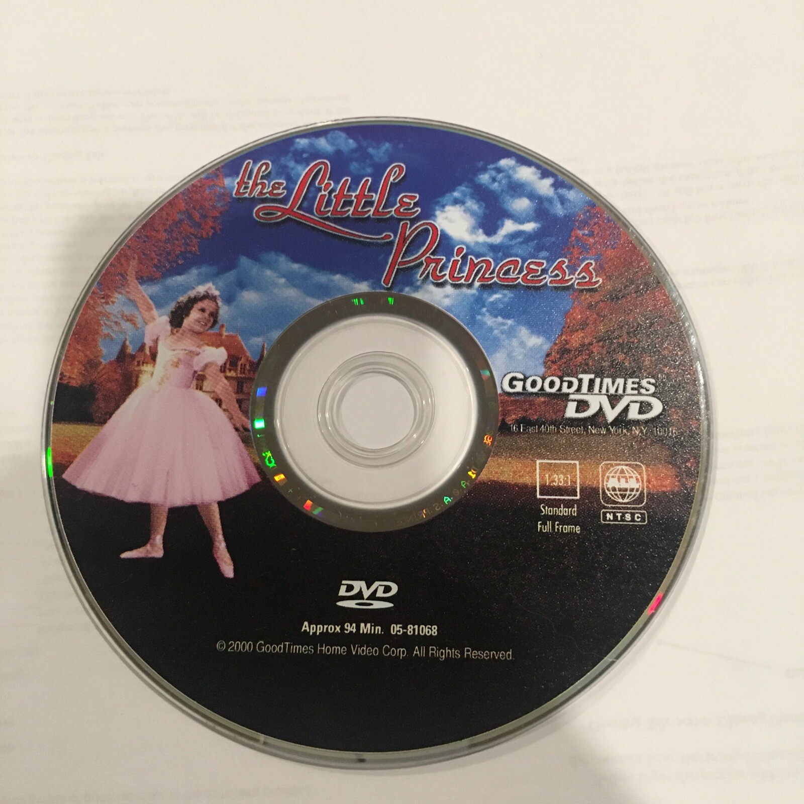 The Little Princess 2001 Disk Only No Art/Case No Tracking Number Free ...