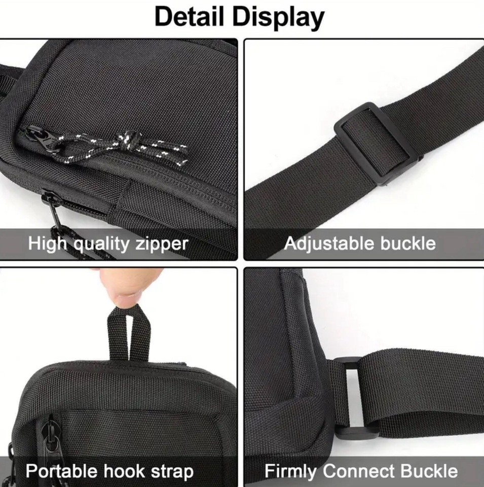 Men’s Mini Chest Crossbody Sling Multifunctional Diagonal Shoulder ...