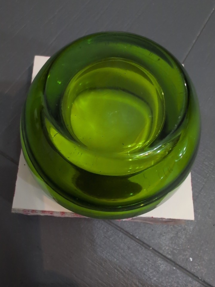 Vintage Glass Orb Table Lighter Emerald Green Deco Smoking Cigar ...