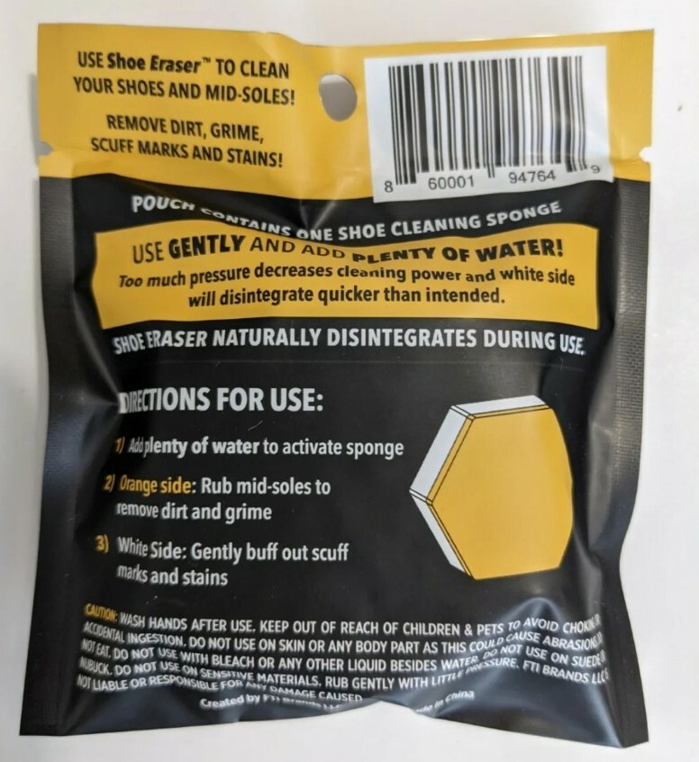 Shoe Eraser Sneaker Cleaner Easily Cleans White Soles Lot 3 Sponges New ...
