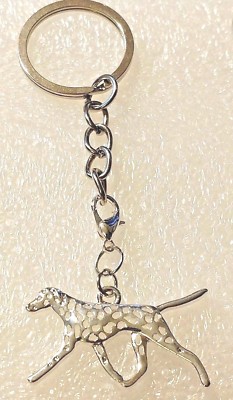 Dalmatian Dog Key Ring Silver Alloy Zipper Pull Purse Charm Keychain ...