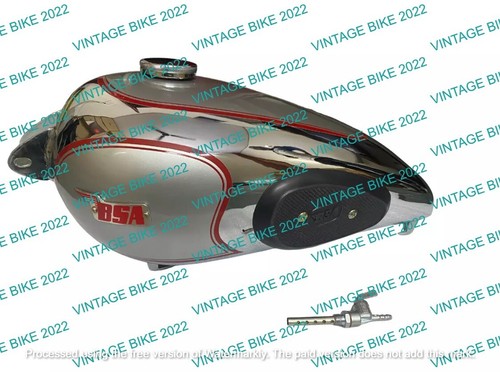 BSA B31 B32 B33 B34 RIGID PLUNGER SILVER CHROME PETROL TANK BADGE KPAD ...