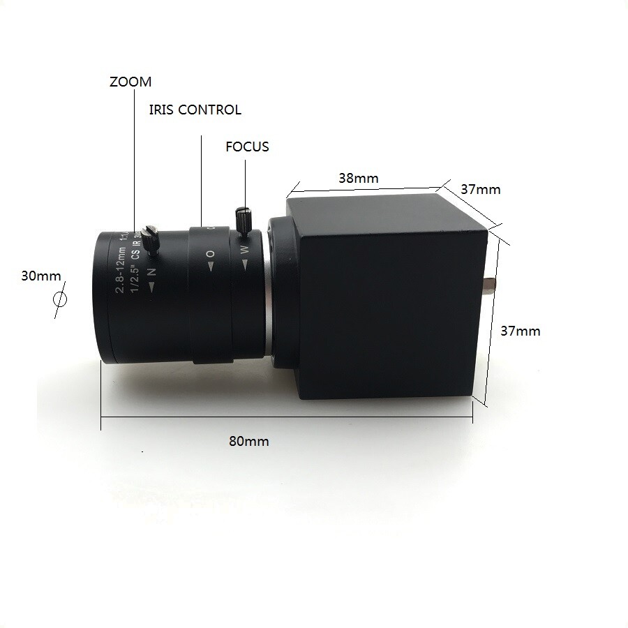 Industry VGA Video Output HD 1080P 2.0MP Lens 2.8-12mm VGA Camera | eBay