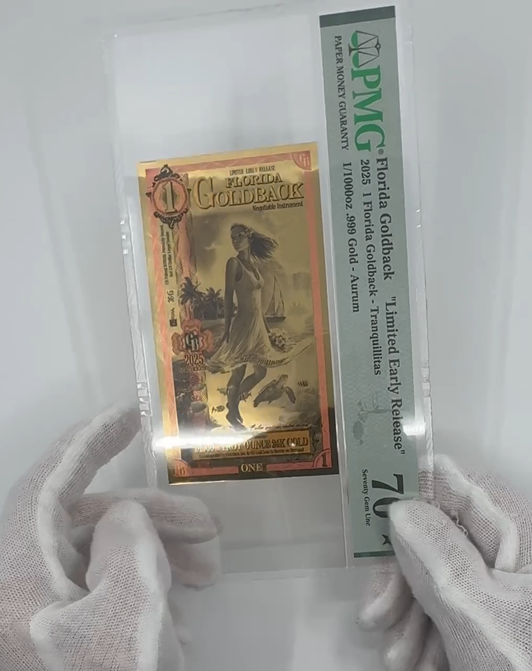 2025 Florida Limited Early Release Goldback PMG 70 (Tranquilitas, Tranquility) | eBay