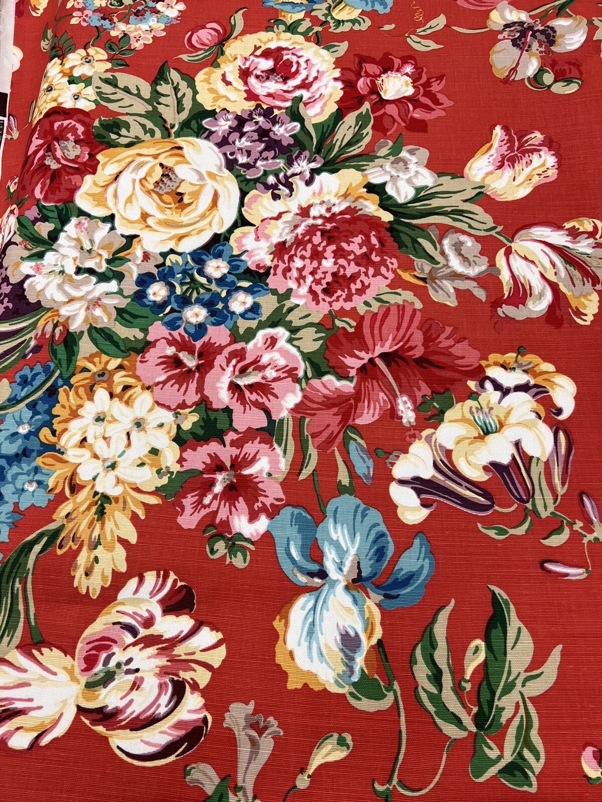 Brunschwig & Fils Large Scale Floral Print Fabric- Hastings Bouquet ...