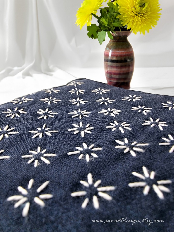 Set of 5 SASHIKO patterns printed on A4 paper+2 transfer paper (white ...