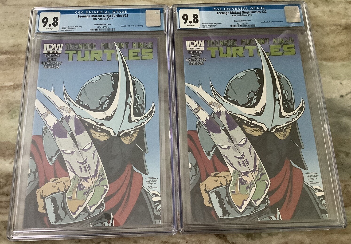 Lot of (2) TMNT 22 Incredible Hulk 340 Homage Cover CGC 9.8 IDW 2013 | eBay