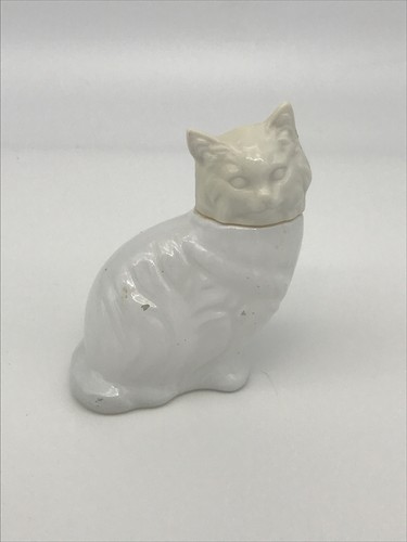 Vintage Avon White Cat Bottle milk glass cologne perfume animal kitty ...