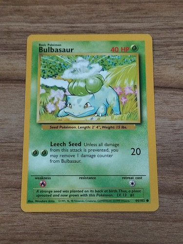 Bulbasaur #3 - Base Set 44/102 - Pokemon card | eBay
