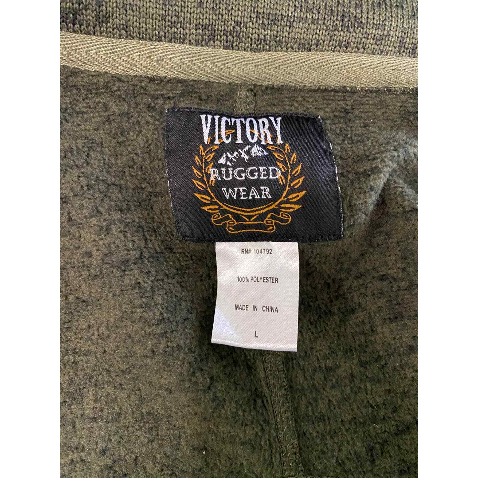 Victory Rugged Wear Dark Green Jacket Size Large - Gem
