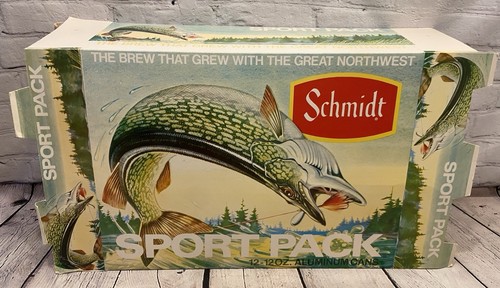 Vintage Schmidt Beer Store Display Sport Pack Musky Sign Jacob Heileman ...