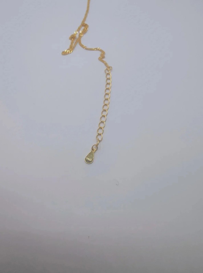 Golden koi fish 925 Silver 18k Gold Plated Pendant Necklace 40-45 Cm ...