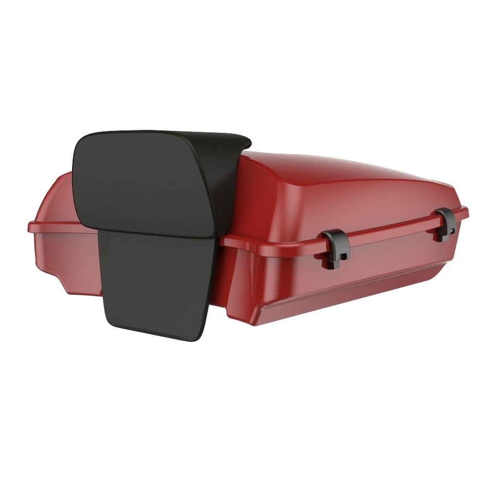 Advanblack Red Hot Sunglo Razor Tour Trunk Pack Luggage Fits Harley ...