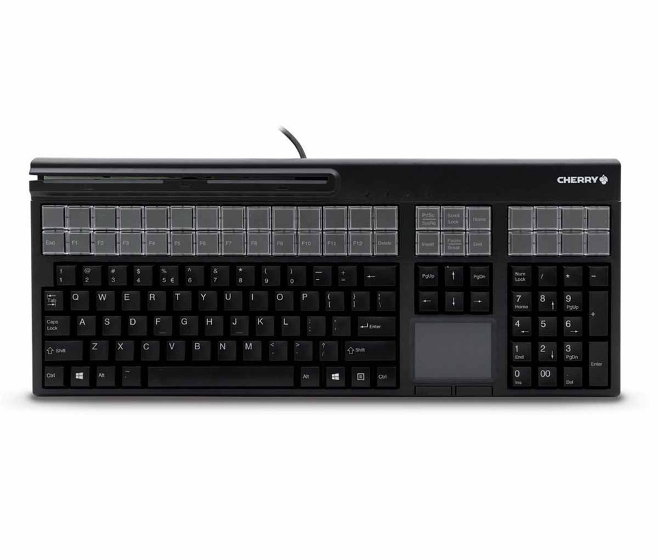 Cherry Keyboards LPOS,QWERTY USB W/TOUCHPAD BLK 3TRK USB 127 PROGR KEYS ...