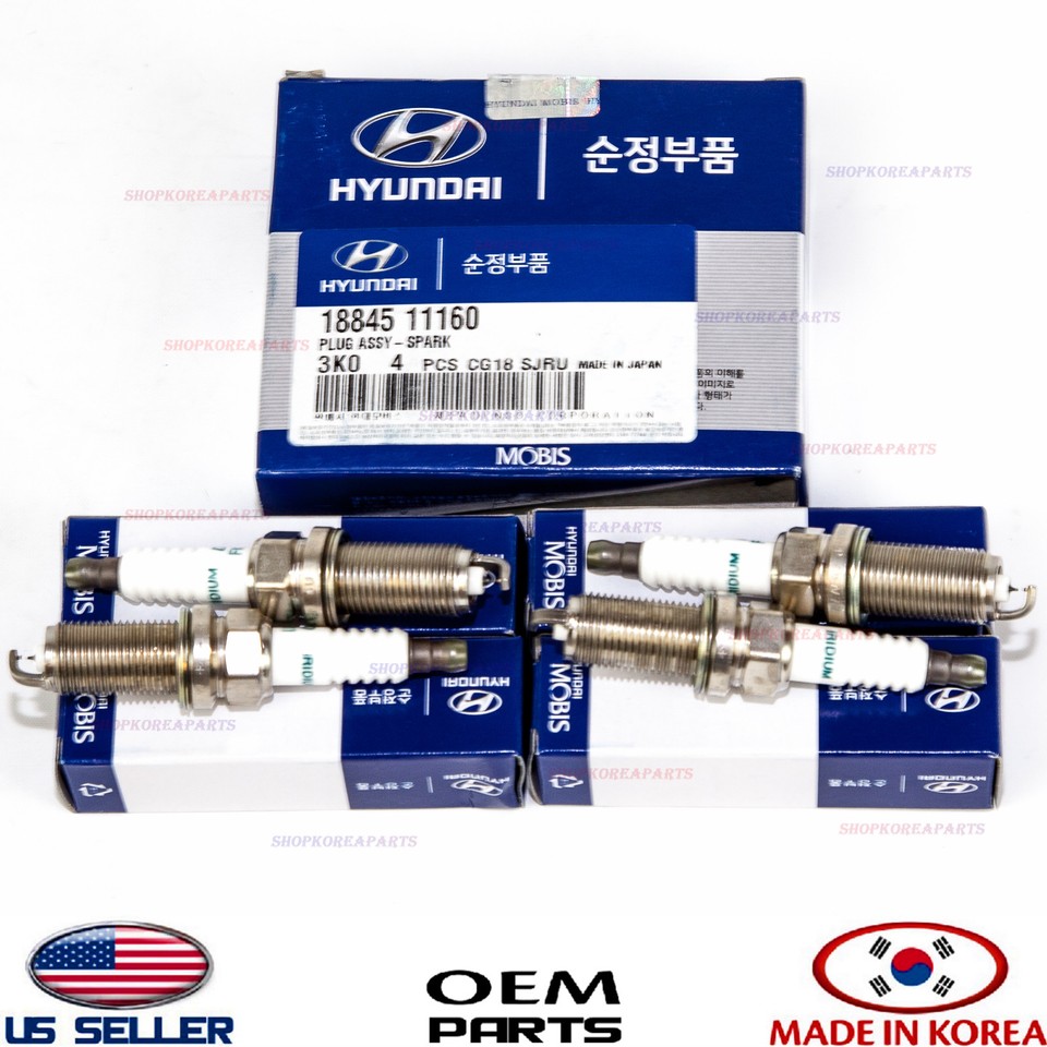 SPARK PLUGS 4PS! SET! GENUINE! FOR VARIOUS HYUNDAI KIA 1884511160 | eBay