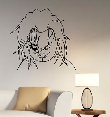 Chucky Child's Play Wall Sticker Vinyl Decal Movie Art Bedroom Horror ...