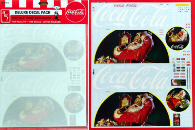 Coca-Cola Vintage Santa Graphics Weihnachten Decals 1:25 AMT Model Kit ...