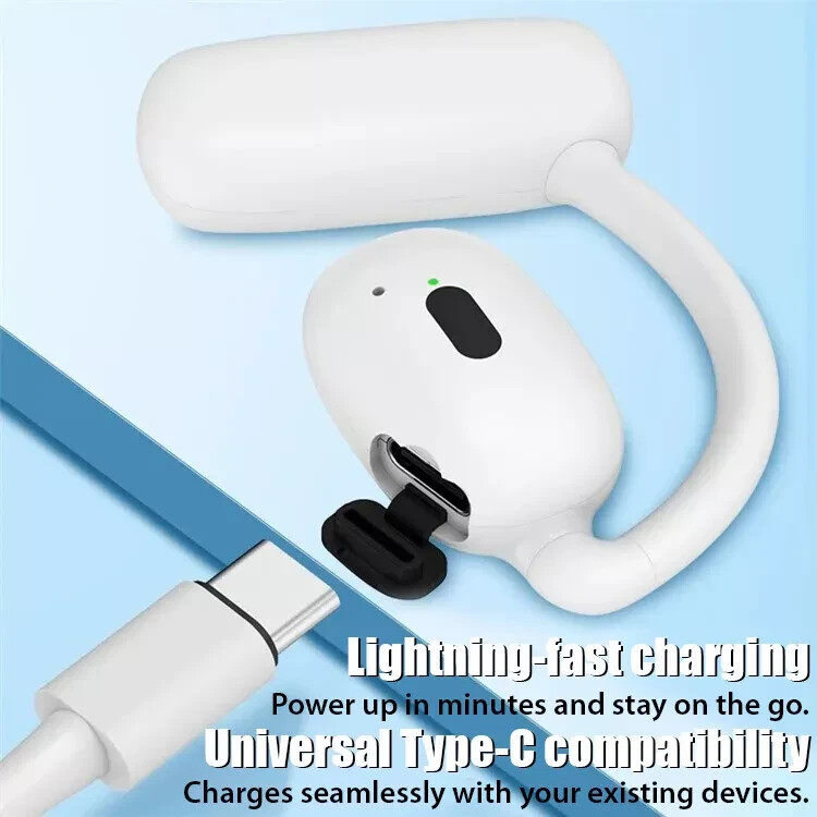 True Wireless Bone Conduction Headphones Bluetooth 5.4 Wireless Headset ...
