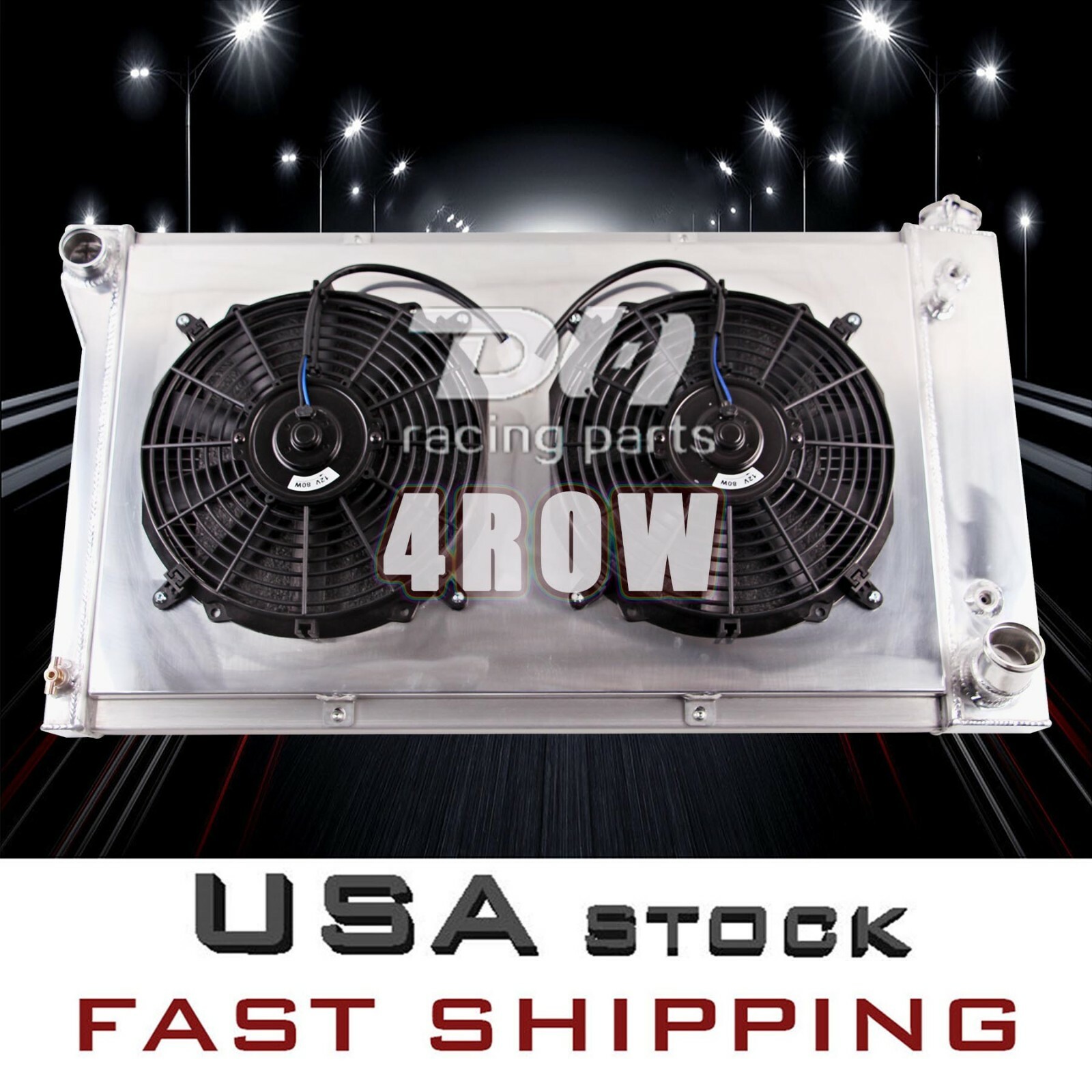4 Row Radiator+Shroud+Fan Fit 67-72 CHEVY/GMC C/K SERIES PICKUP TRUCK ...