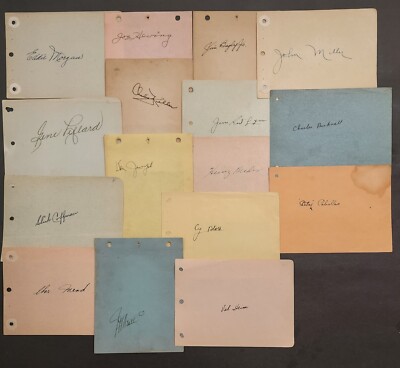 COLLECTION of SIXTEEN VINTAGE 1930's Autographed Signed Album Pages | eBay