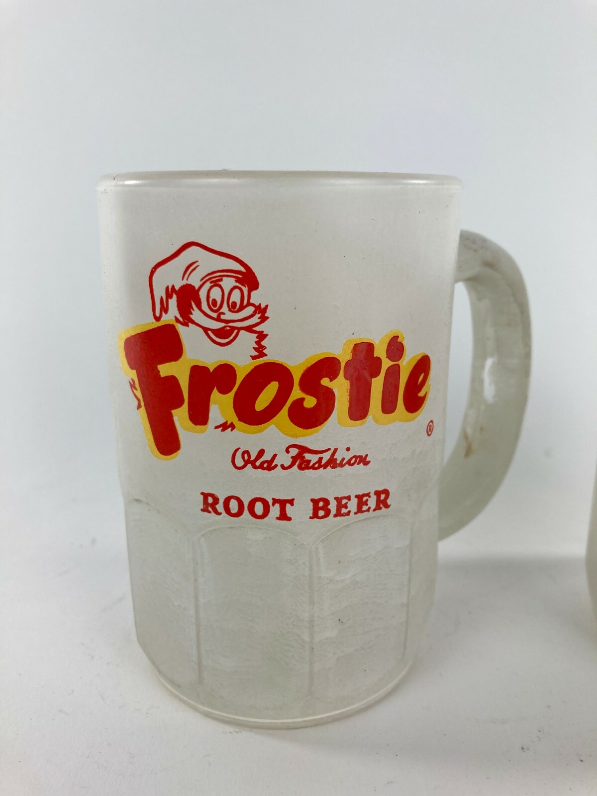 Vintage FROSTIE ROOT BEER Float RARE Pair of FROSTED Glass 12oz Mugs ...