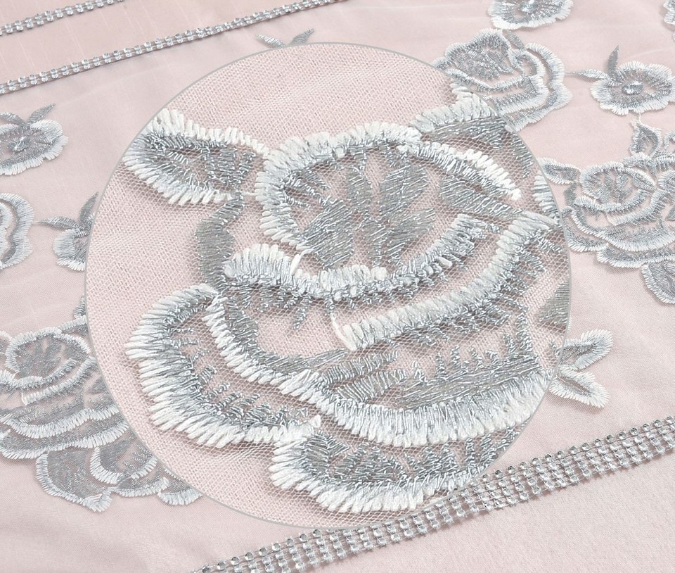 Pink, Silver Fancy Ebroidered & Sequence Amara Duvet Sets Bedding Duvet ...