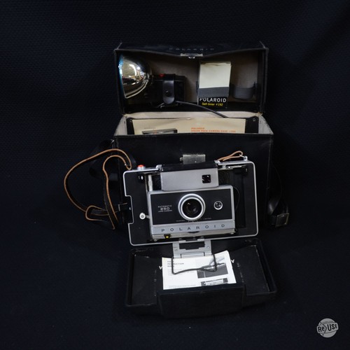 Polaroid Automatic 250 Land Camera Vintage With Case And Flash | eBay