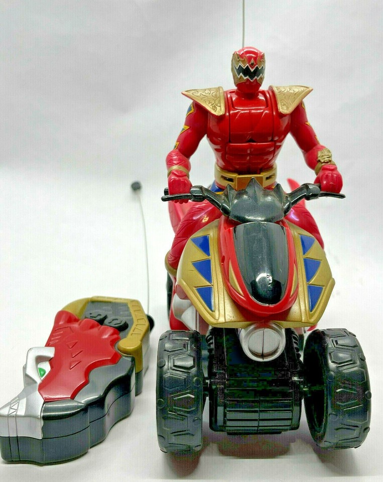 Power Rangers Remote Control Vehicle 4 Wheeler Head Flip Red Ranger ...