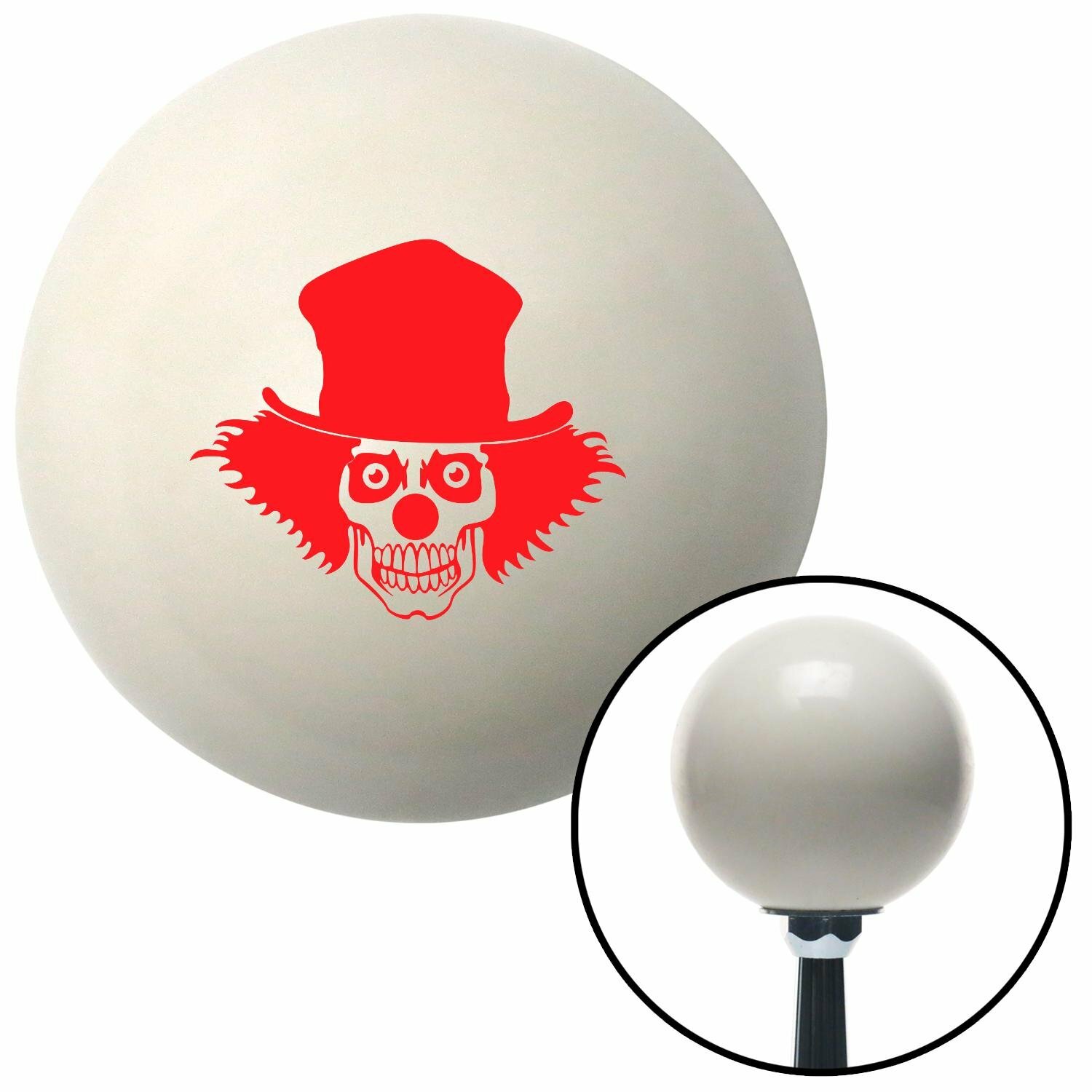 Red Skull Clown Ivory Shift Knob with 16mm x 1.5 Insert matchless nascar gear | eBay