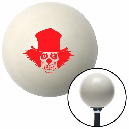 Red Skull Clown Ivory Shift Knob with 16mm x 1.5 Insert matchless ...