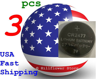 3 pcs CR2477 2477 LM2477 BR2477 Bulk 3V Lithium Battery | eBay
