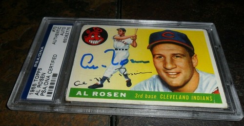 1955 Topps #70 Al Rosen Signed AUTO Cleveland Indians PSA/DNA | eBay