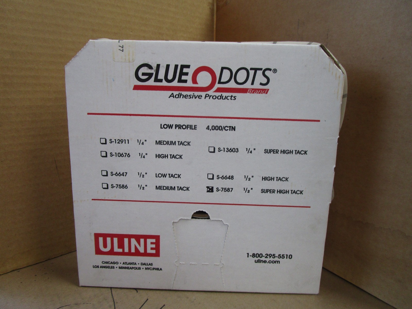 Uline 1/2" Super High Tack Glue-Dots 4,000 Count S-7587 New | eBay