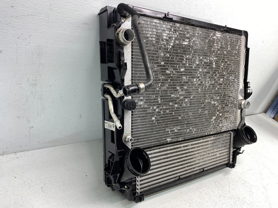 08-14 BMW E70 E71 X5 X6 N55 Front Radiator Condenser Intercooler ...