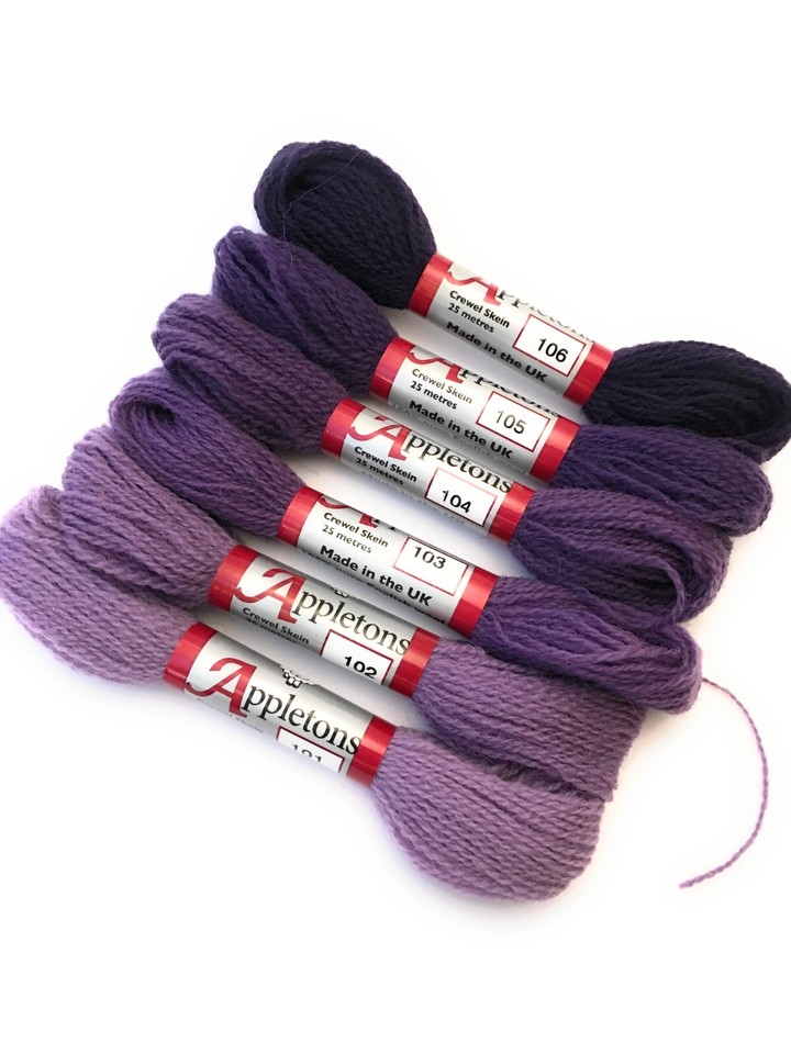 Sets of Appletons Wool Skeins Colour Range - Tapestry 4ply & Crewel ...