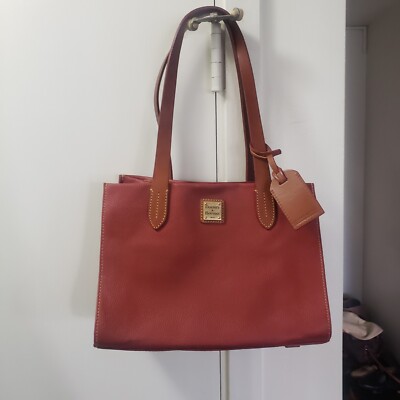 NEW Vtg Dooney & Bourke Eva Small Shopper Tote Bag EV 206 GE Red ...