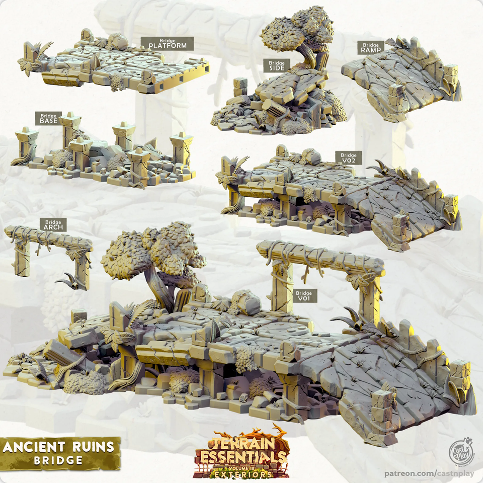 Ancient Ruins Set | TTRPG Scatter Diorama Dollhouse Miniature | Terrain ...