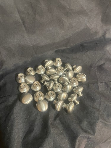 VTG-30 nickel-brass oval egg satin drawer hardware 1.25" pulls knobs solid 8-32 | eBay