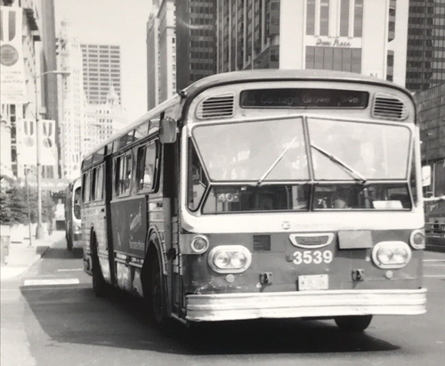 Chicago Transit Authority Bus CTA #3539 Route 4 Cottage Grove B&W ...