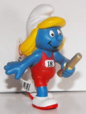 20739 Relay Runner Smurfette 2012 Olympic Sports Figure Running Smurf ...