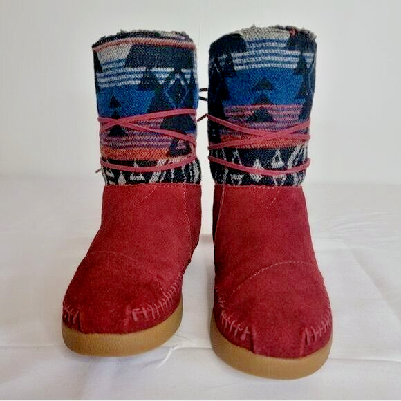 Toms Nepal Tribal Aztec Moccasin Suede Woven Southwestern Jacquard ...