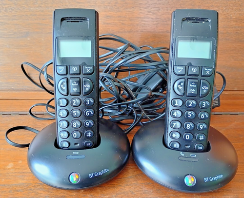 BT Graphite 1100 Twin Digital Cordless Telephone Set - Tested as ...