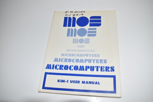 *KB* MOS MICROCOMPUTERS KIM-1 USER MANUAL -2ND EDITION (VWD16) | eBay