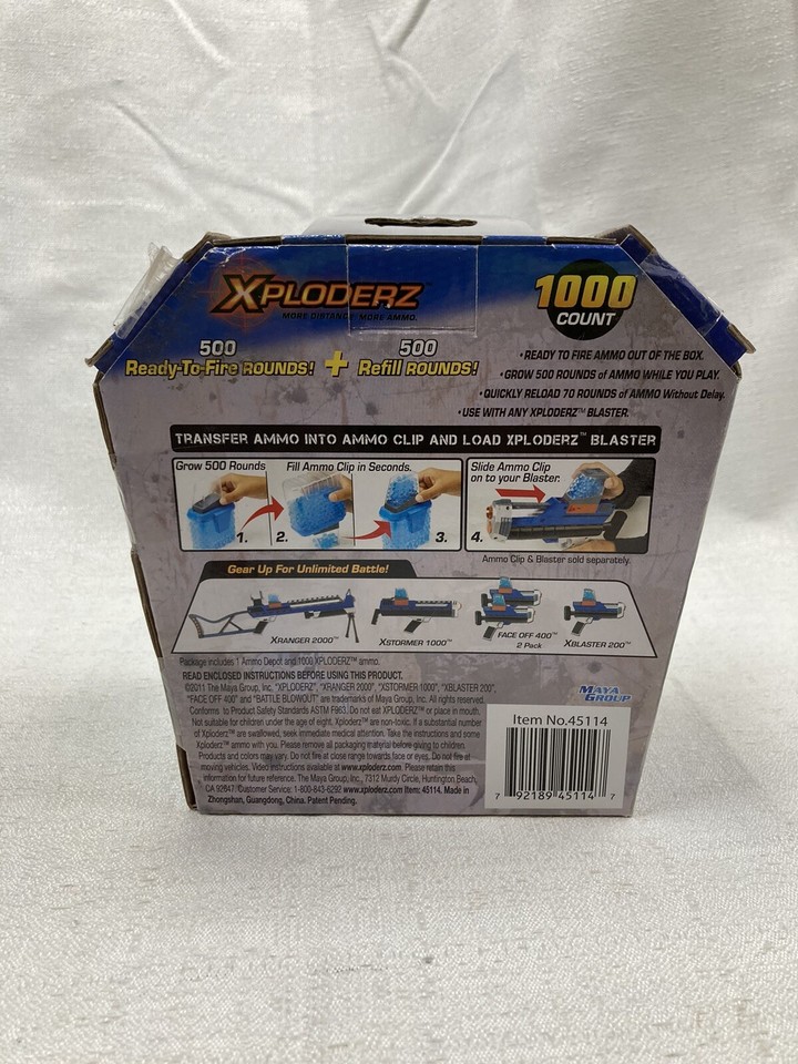 Xploderz Ammo Depot Refill 1000 Blue 500 Ready to Fire 500 to Refill ...