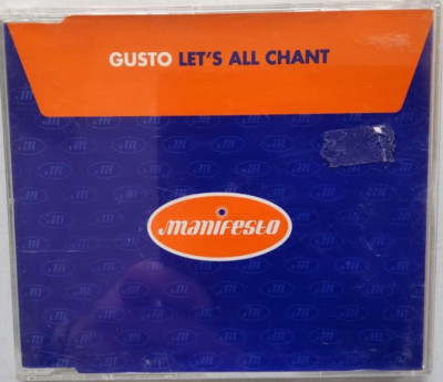 Gusto – Let's All Chant , CD single 1996 on manifesto in slim jewel ...